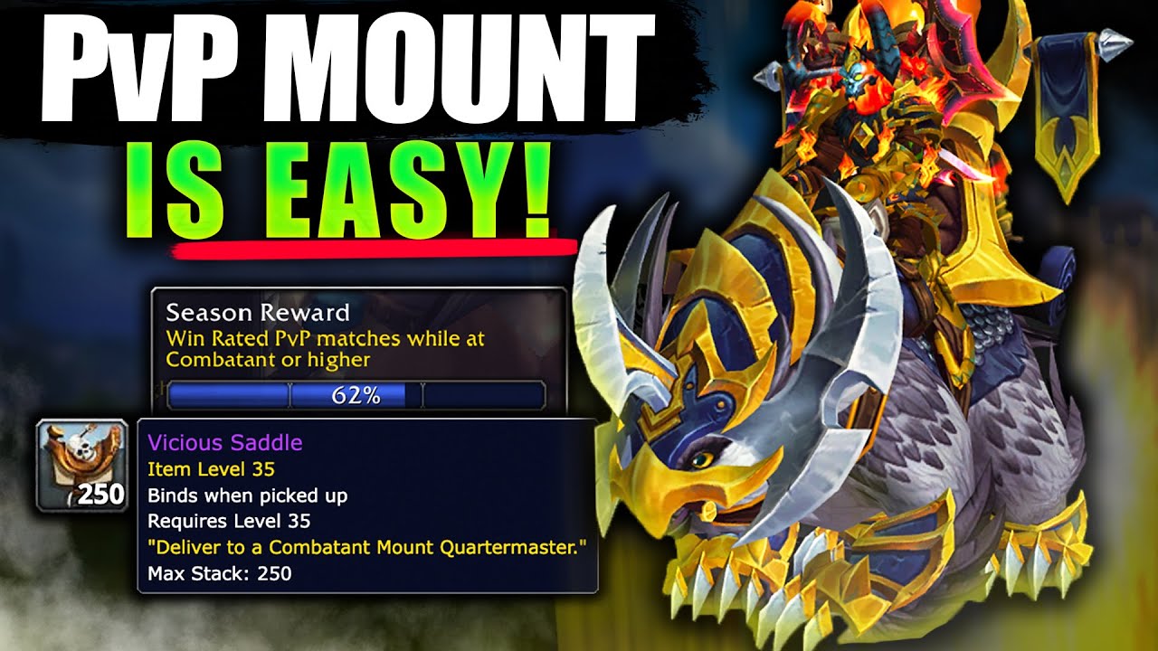 How to Get Seasonal PvP Mount & Vicious Saddle FAST (1 DAY) ! Easy FARM ...