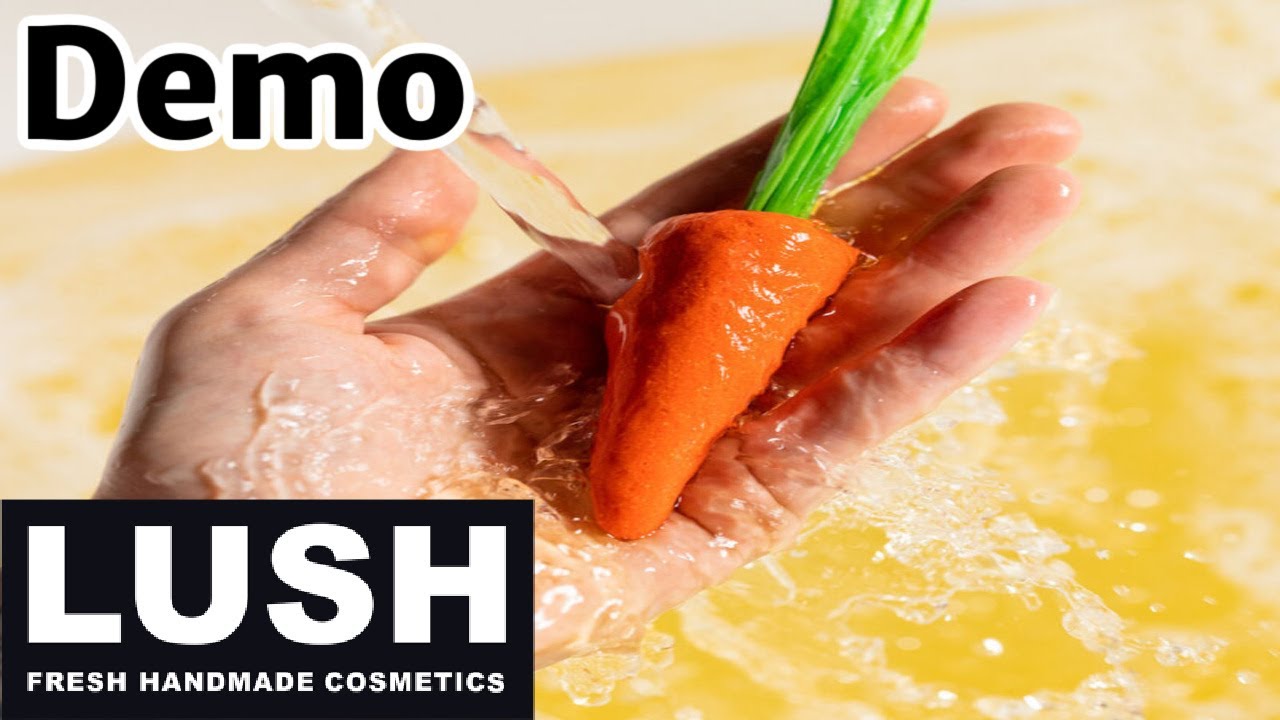 Lush Baby Rainbow Carrot Bubble Bar DEMO - YouTube