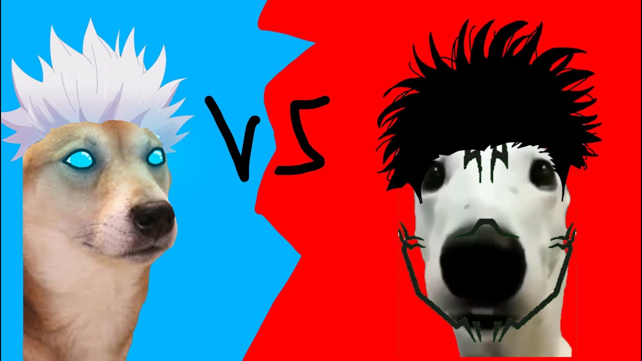 Gojo vs Sukuna recreación con perros meme parte 1 - YouTube