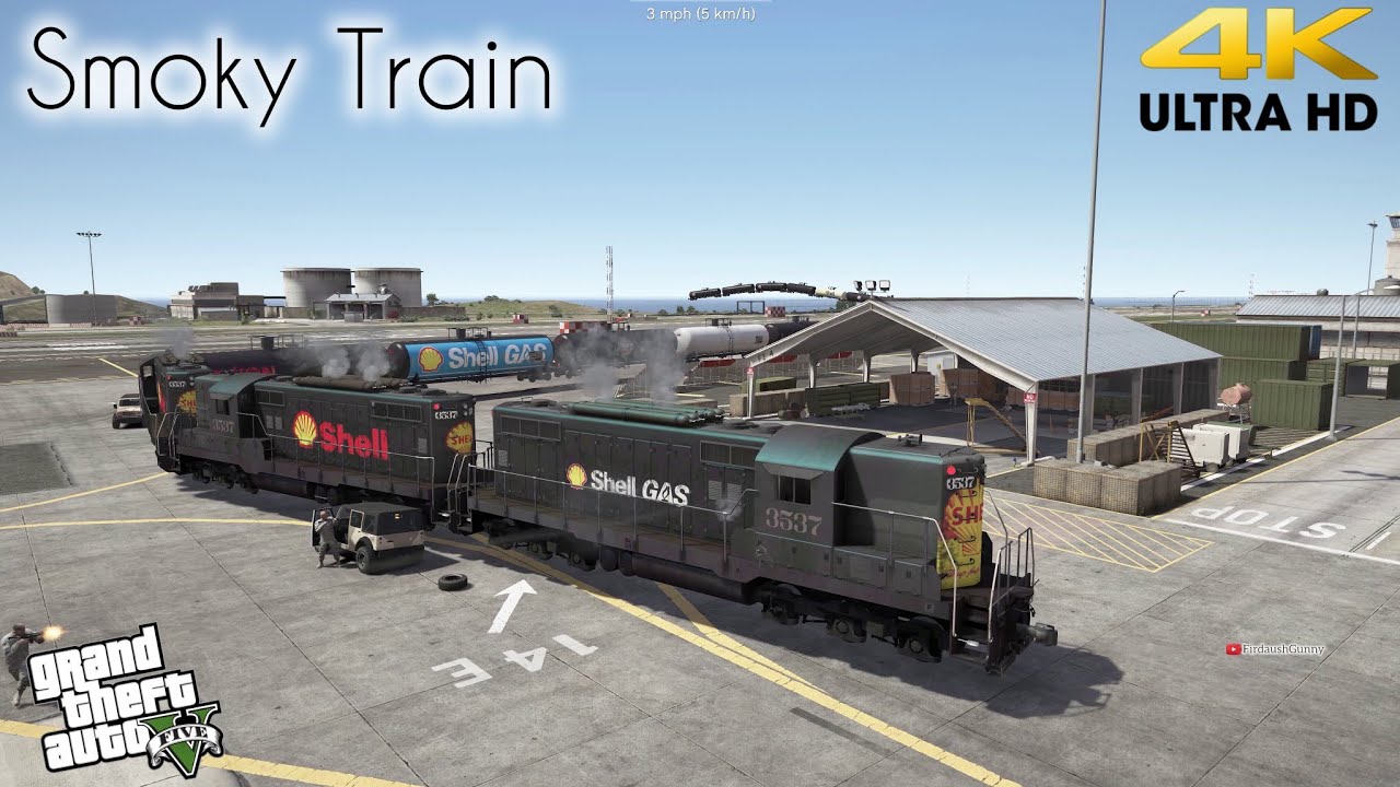 Shell Locomotive 3537 and GAS Tankers Train - Grand Theft Auto V - YouTube