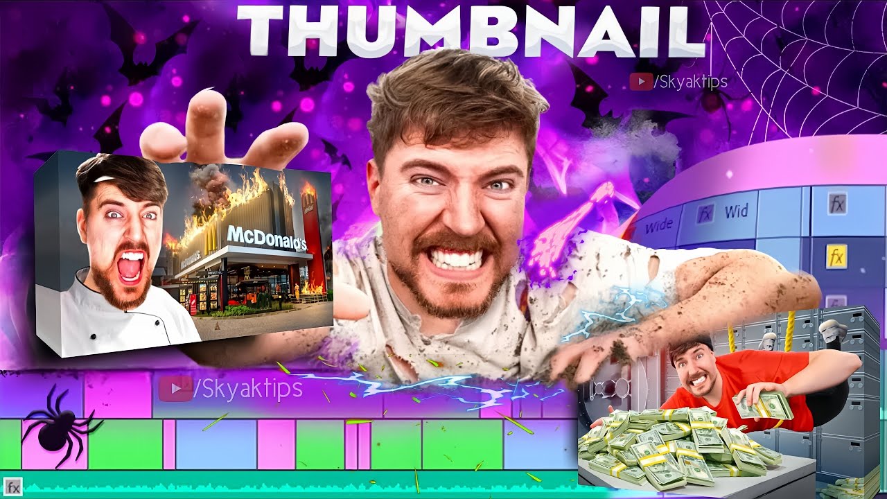 @MrBeast Thumbnail Editing || How To Make Thumbnail Like Mr Beast in ...