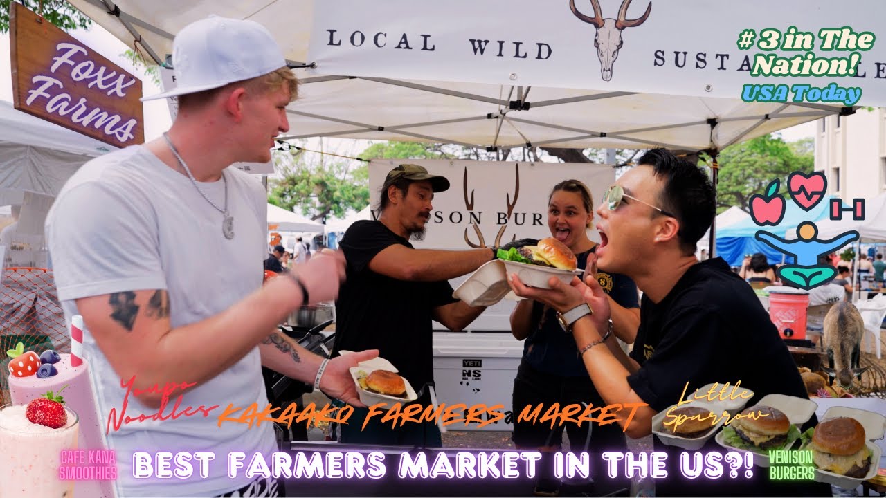 DELICIOUS DEER BURGERS at the BEST FARMERS MARKET in the US with Yung ...