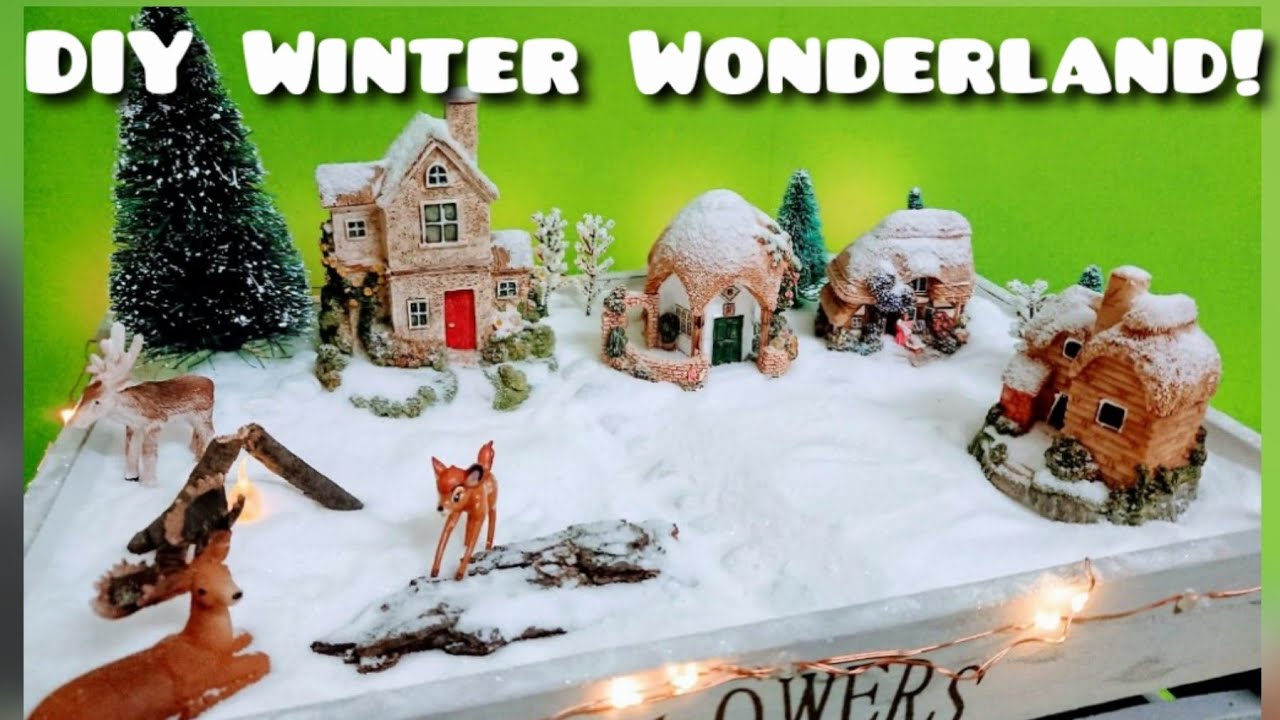 Winter Wonderland DIY Christmas Village Decor. Craft Ideas to Make ...