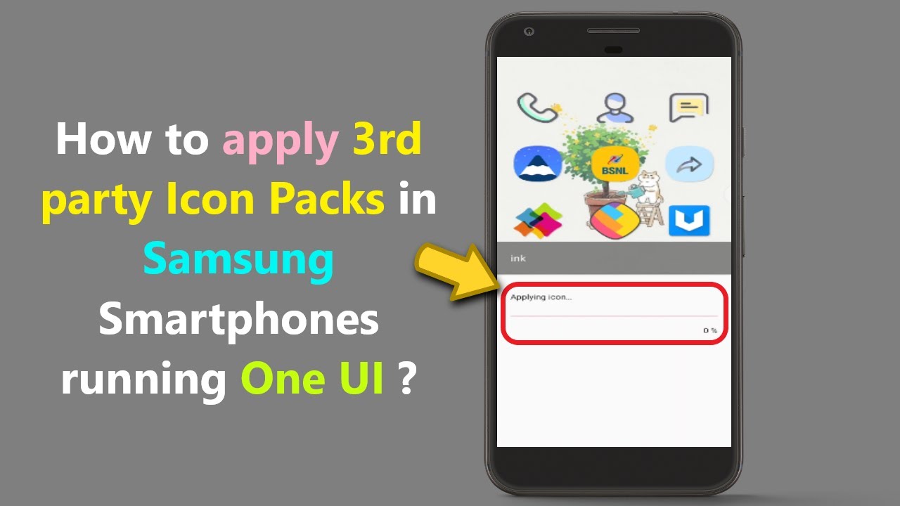 How to apply 3rd party Icon Packs in Samsung Smartphones running One UI ...