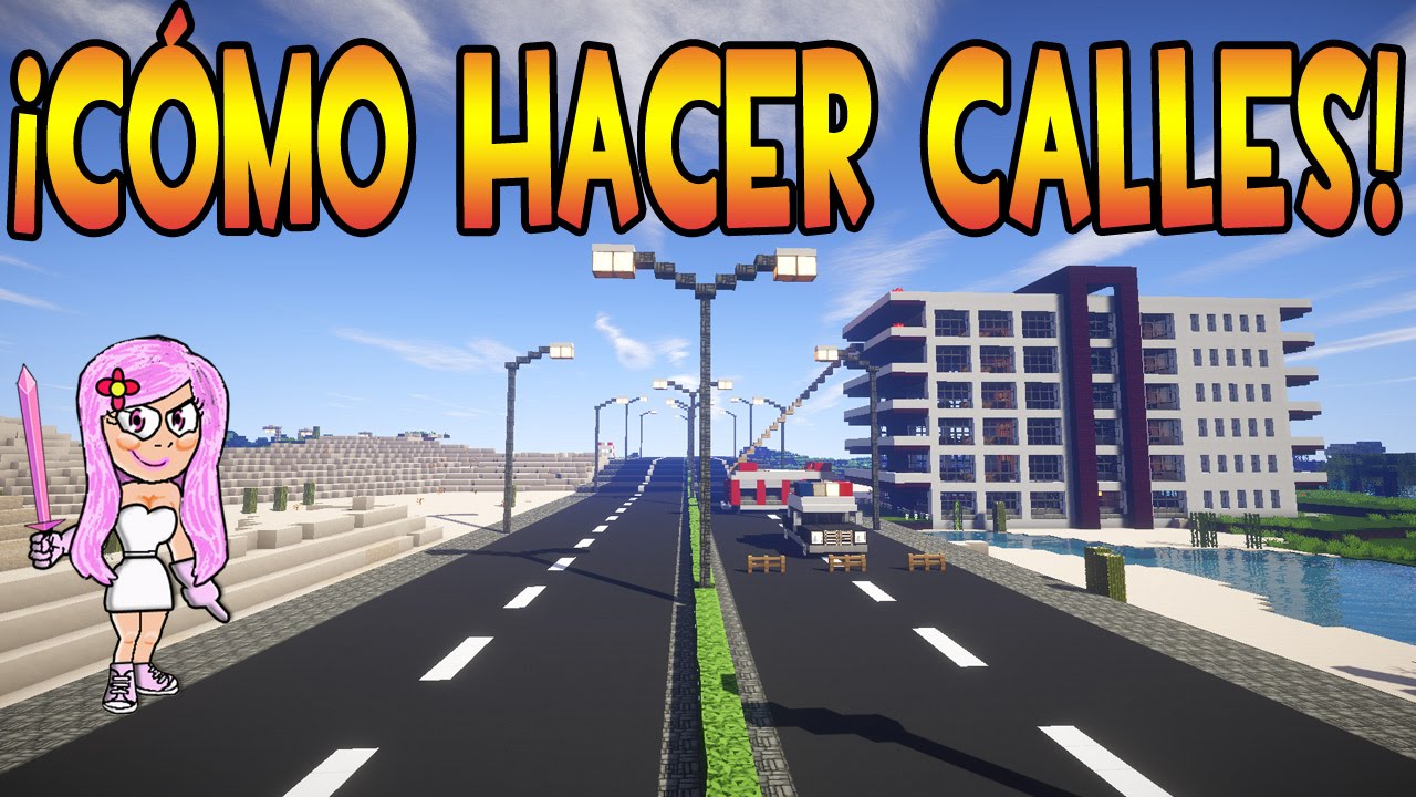 CÓMO HACER UNA CALLE EN MINECRAFT O CARRETERA - YouTube