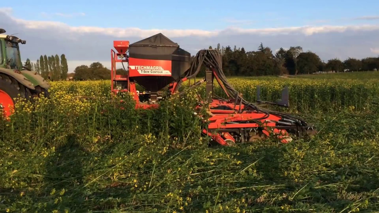 Semoir semis direct TECHMAGRI T-Sem Contour 8m - YouTube