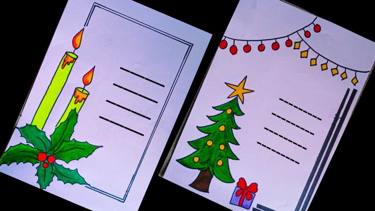 Christmas Border Design/Project Work Designs/Front Page Design For ...
