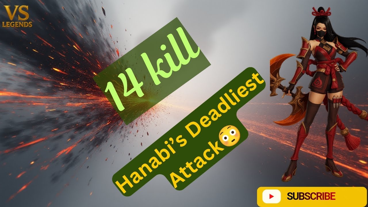 14 kill + double kill + tripal kill|Hanabi Burning the Battlefield ...