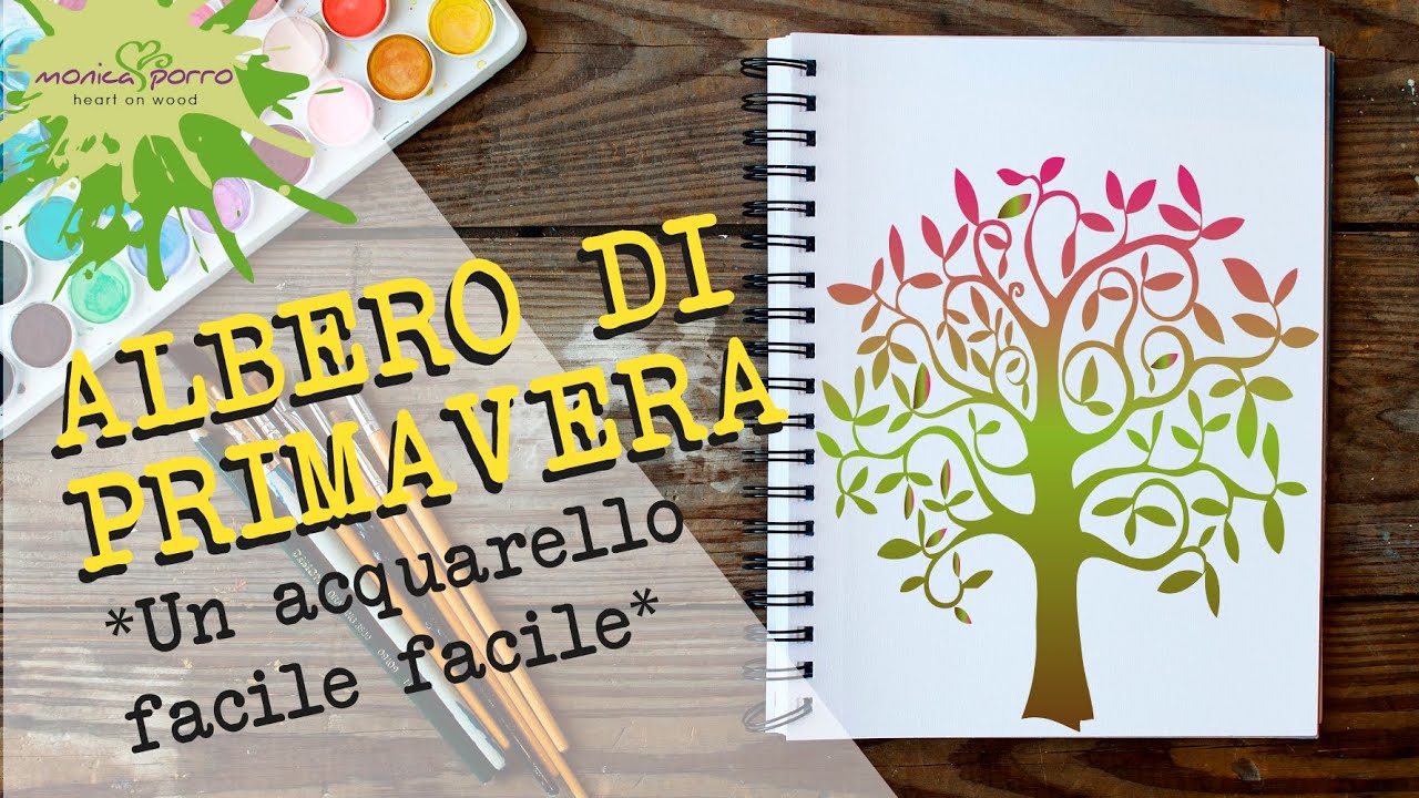 Come DIPINGERE un ALBERO di PRIMAVERA con gli acquerelli - tutorial per ...