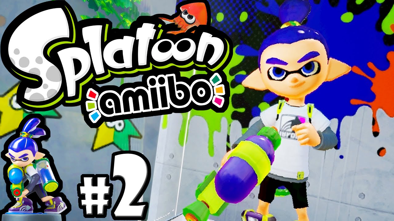 Splatoon Wii U Amiibo Challenges Inkling Boy PART 2 Roller Octomaw Boss ...