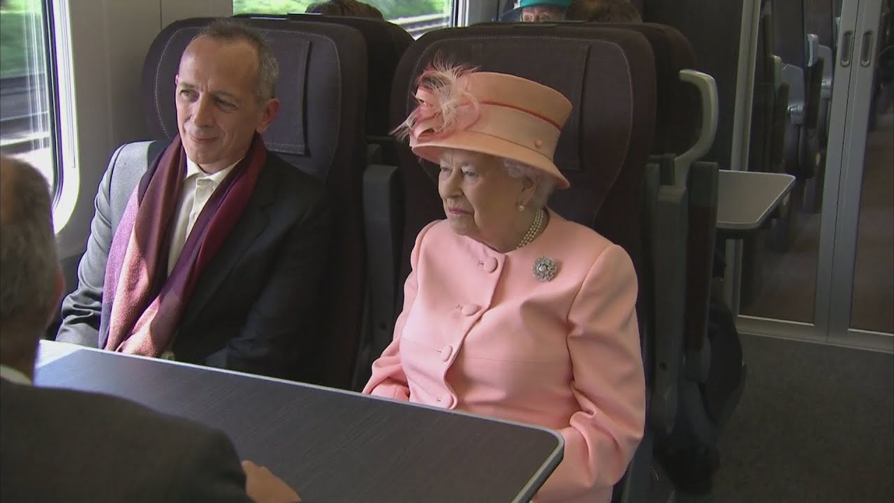 Queen Elizabeth II follows route of first train journey made by Queen ...
