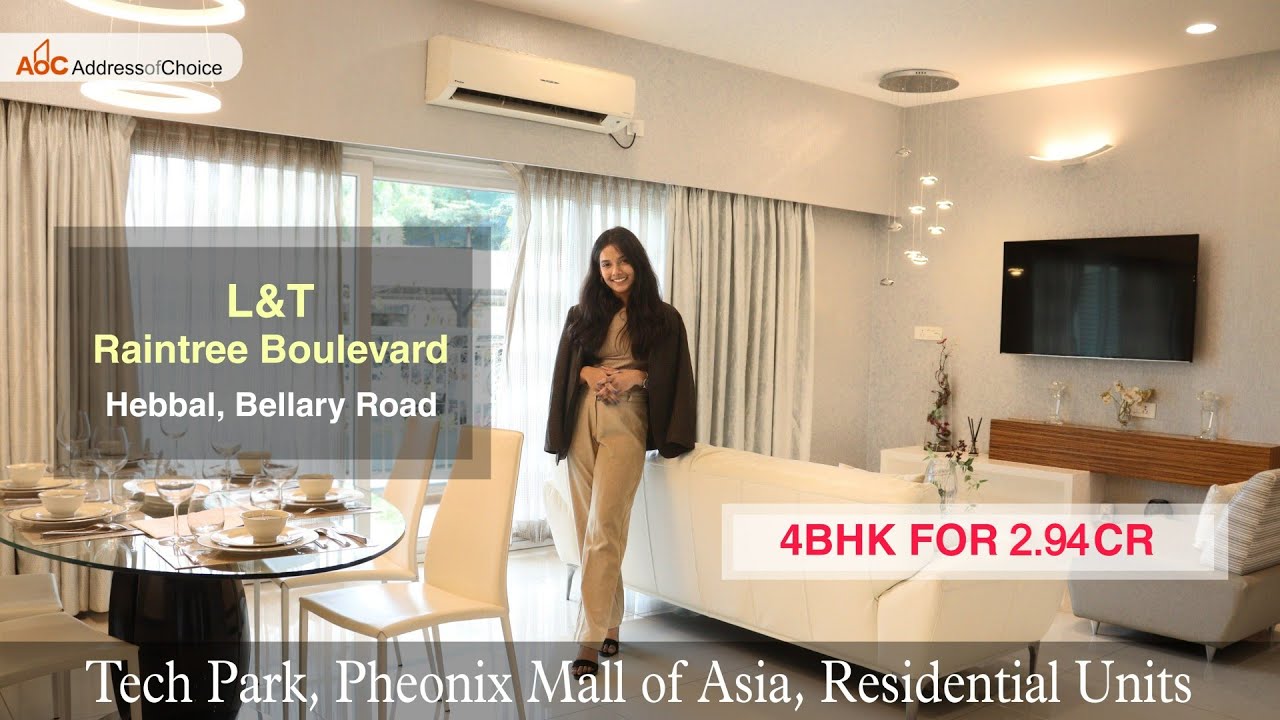 🔥 4 BHK ₹2.94 CR 😱 L&T Raintree Boulevard Hebbal, Bangalore - ♥ Studio & 3 BHK Sample Flat 🎥 ...