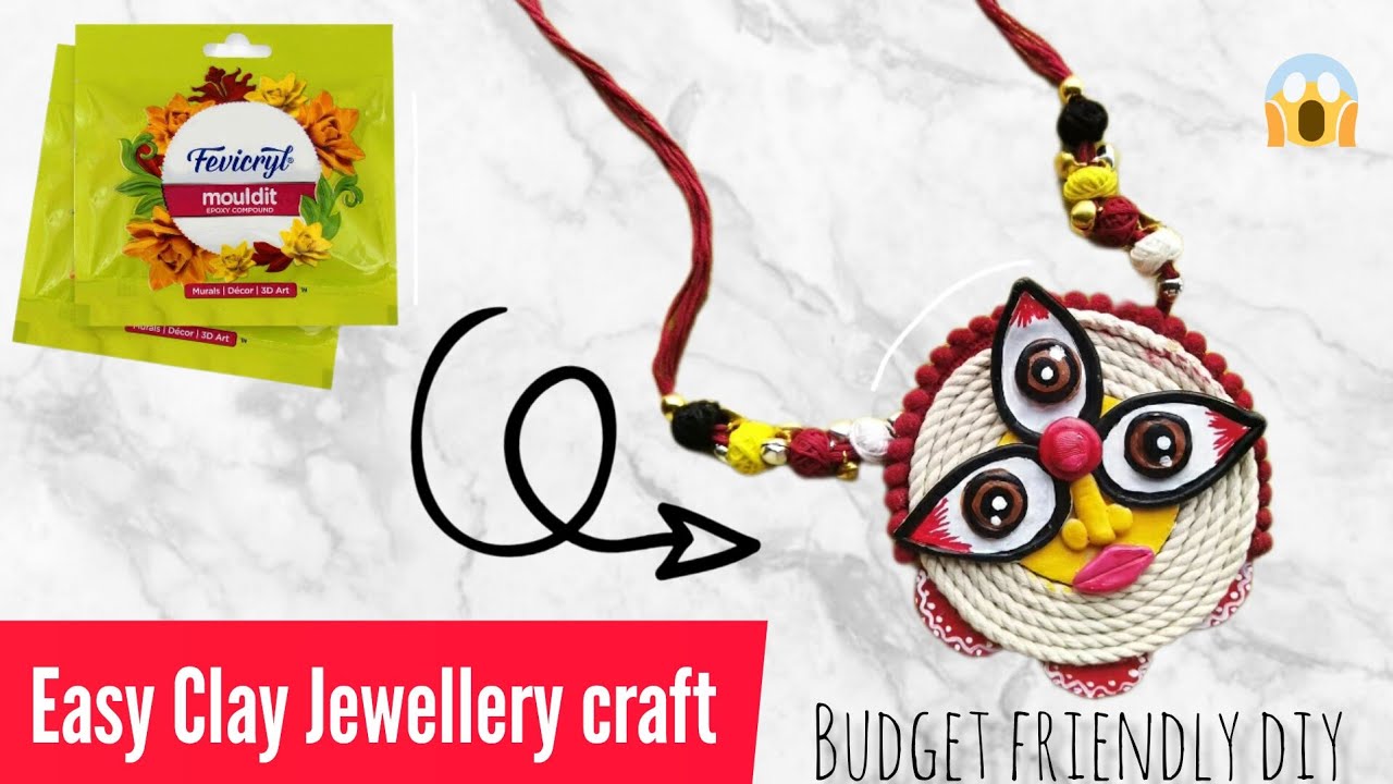 बेकार cardboard और clay से बनाये Handmade jewellery | Easy Navratri ...