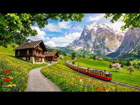 Switzerland's Icy Lush Green Alpine Mountains, Beautiful Landscapes & Picturesque Swiss Villages