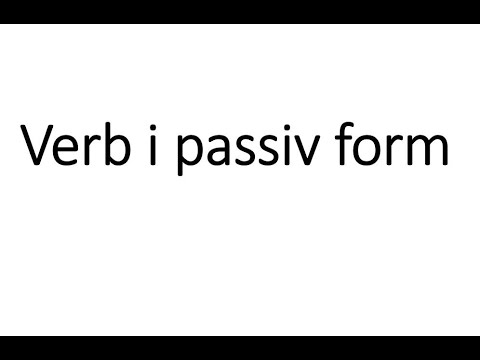 Verb i passiv form - YouTube