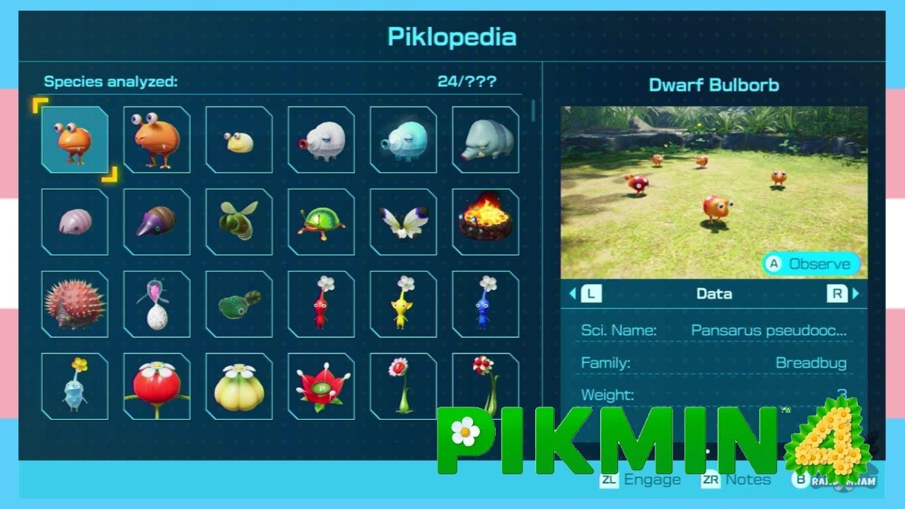 All 24 Species In Piklopedia By Dalmo The Animal Enthusiast | Pikmin 4 ...