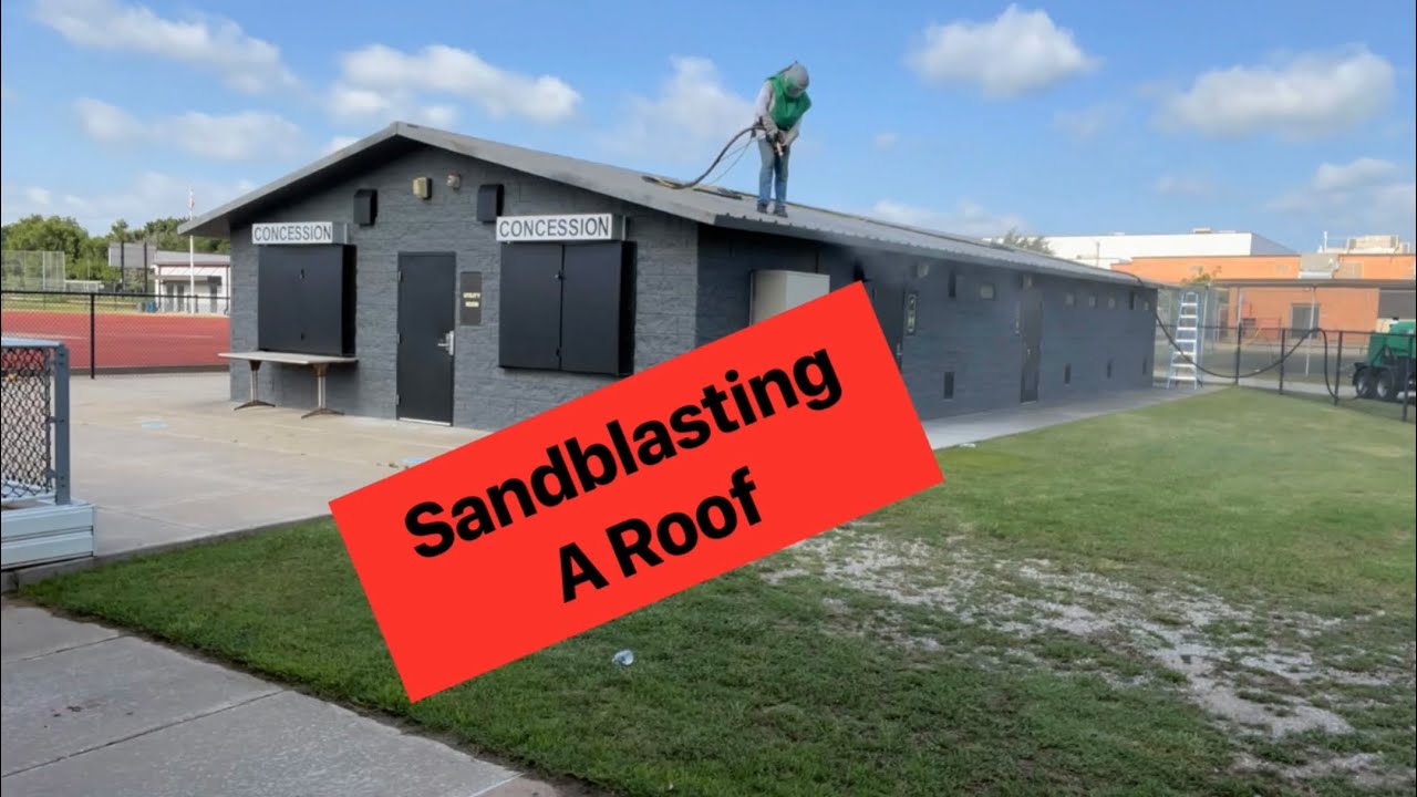 Sandblasting A Roof - YouTube