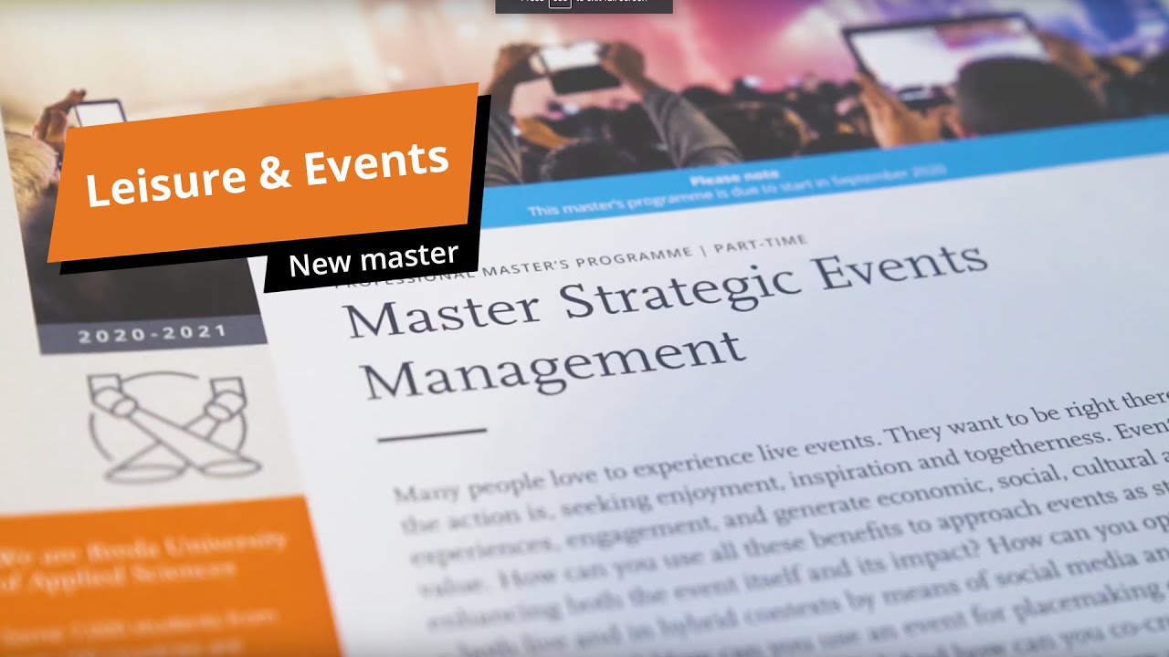 Master Strategic Events Management – Connects with the industry ...