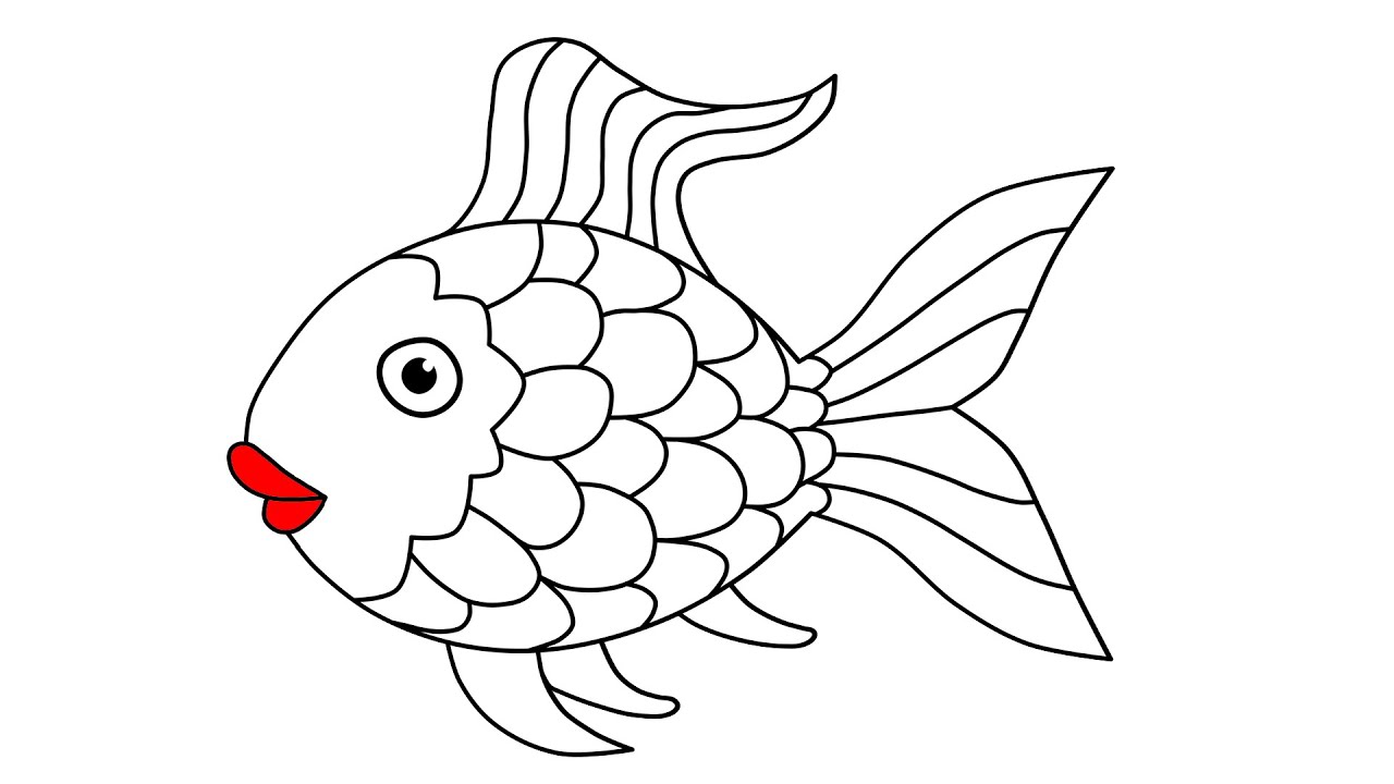How to Draw a Rainbow Fish Easy Step by Step. Learn Colors with Movie ...