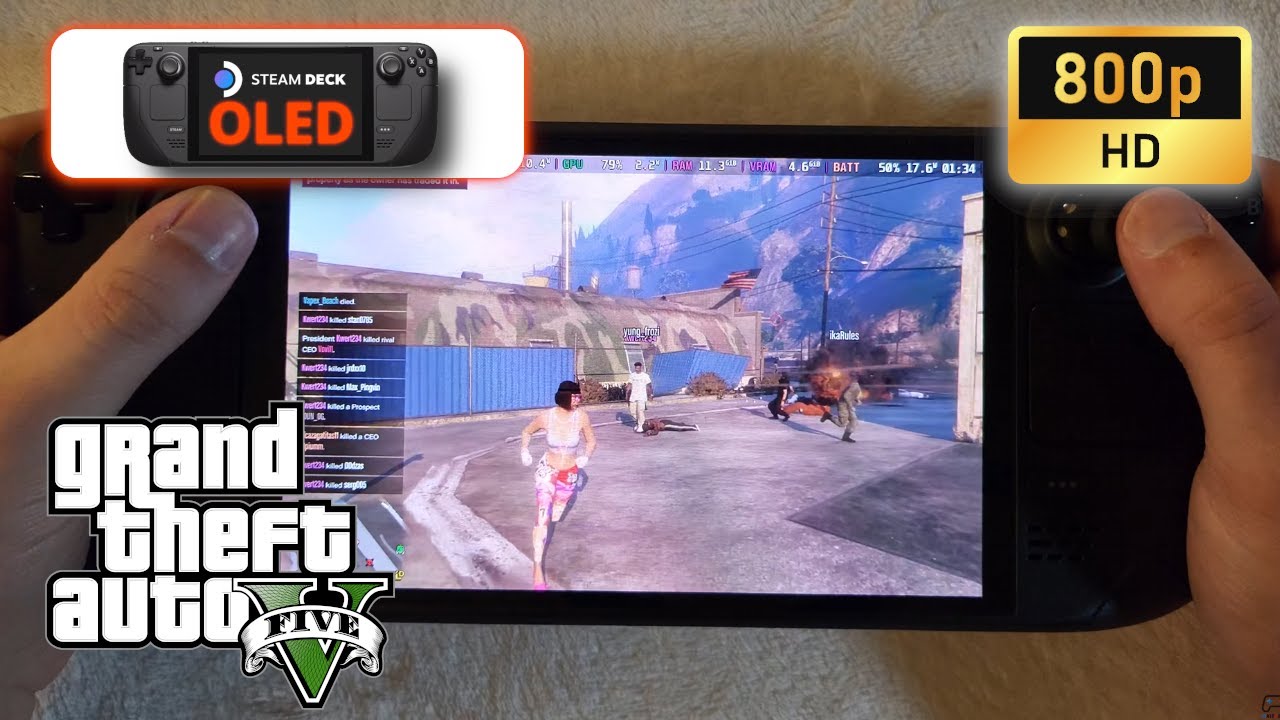 Steam Deck OLED | GTA 5 - online | 800p | High settings - YouTube