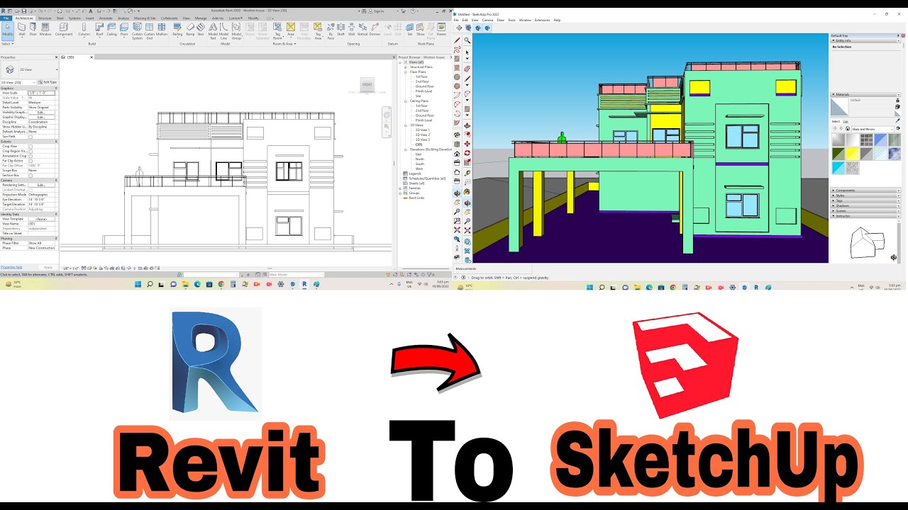 3D Model import Revit to SketchUp | Complete model import with material ...