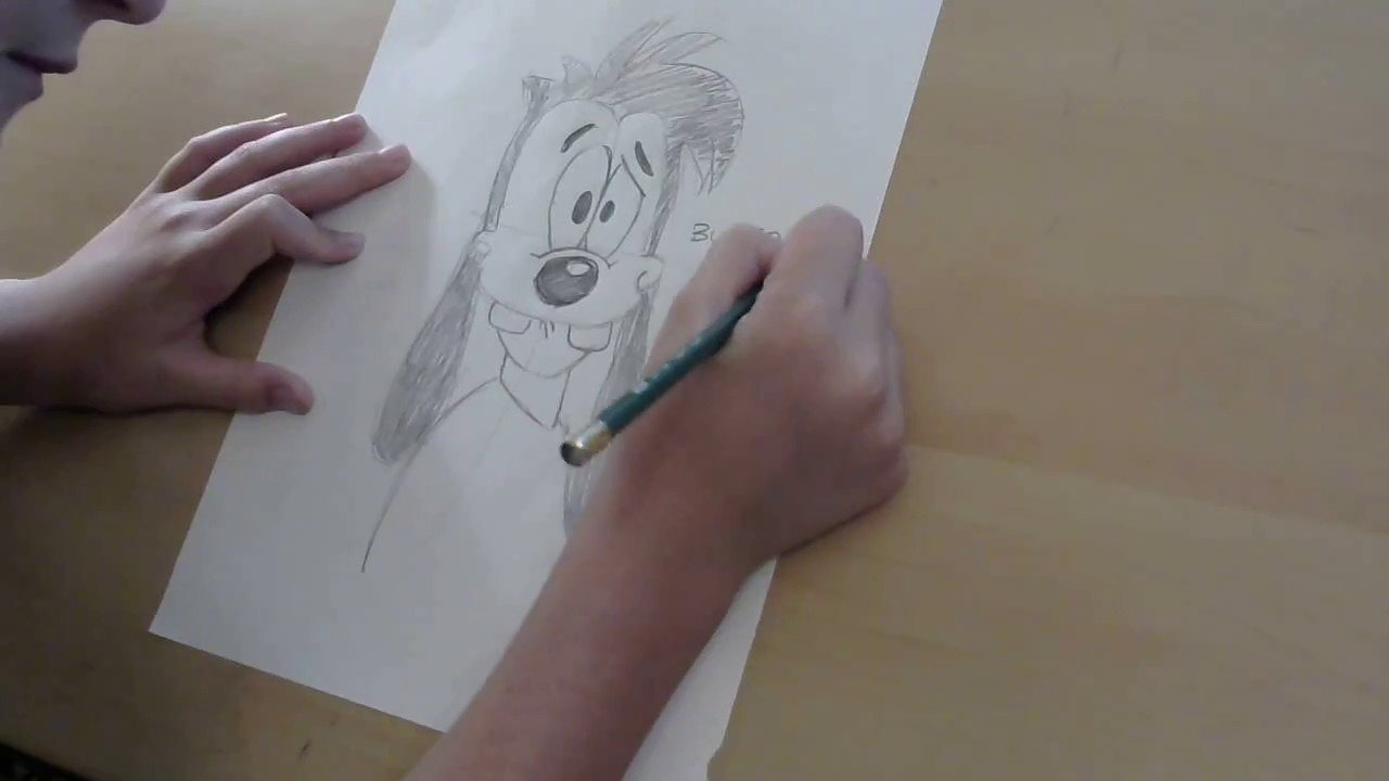 how to draw max from the goofy movie - YouTube