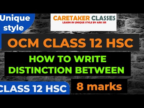 How to Write DISTINCTION BETWEEN ORGANISATION OF COMMERCE OCM ...