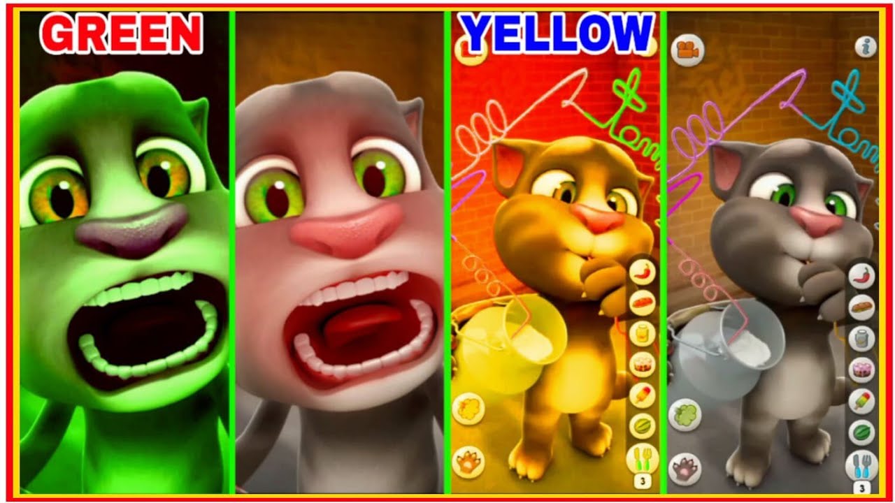 MY Talking Tom -- Funny Learning Colors -- Effects Movements Game 78 🍒😜 ...