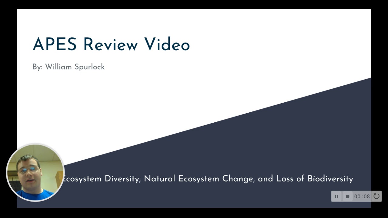 APES Review Video over ecosystem diversity, natural ecosystem change ...