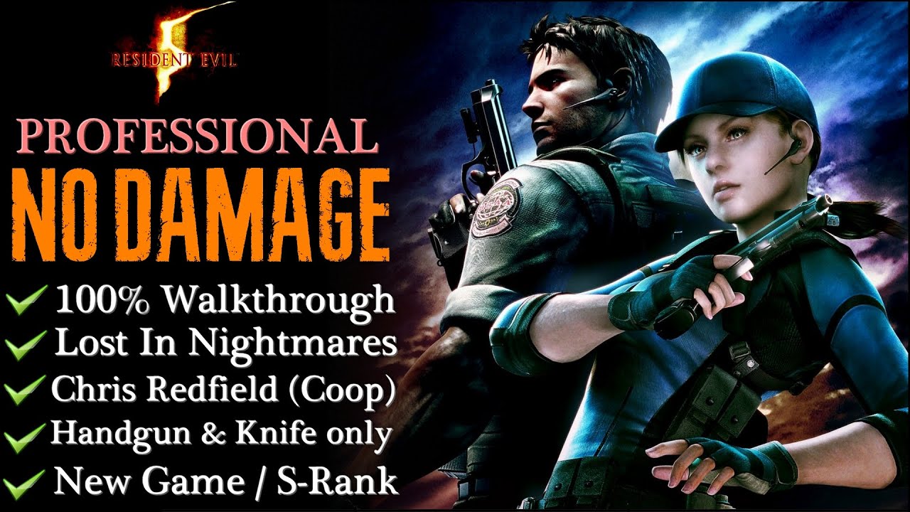 【RE5:LIN】NO DAMAGE/Handgun & Knife only/Professional/S-Rank - 100% ...