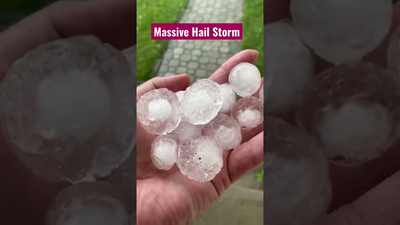 Major Hail Storm Red Deer Alberta July 16/22 😱😰😨😱 #shorts - YouTube