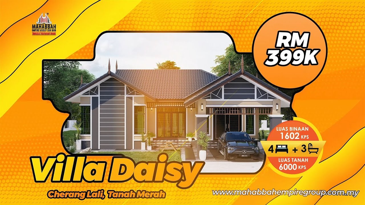 BANGLO MODEN EKSKLUSIF DI TANAH MERAH KELANTAN 4 BILIK 3 BILIK AIR ...