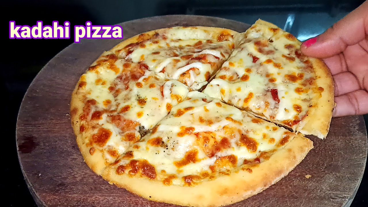 kadahi pizza in basic ingredients |घर पर पिज्जा बनाने का एकदम नया आसान ...