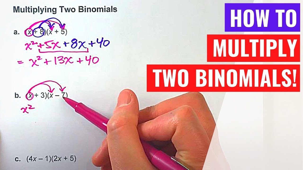 Multiplying Two Binomials - YouTube