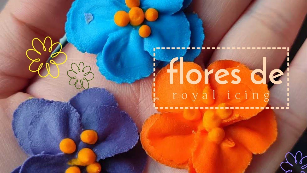 Como hacer flores de Royal Icing. ] Dulce & Crujiente [ - YouTube
