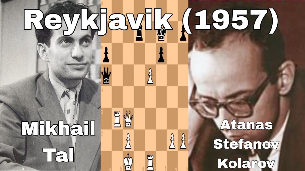 Mikhail Tal vs Atanas Stefanov Kolarov. Reykjavik (1957). - YouTube