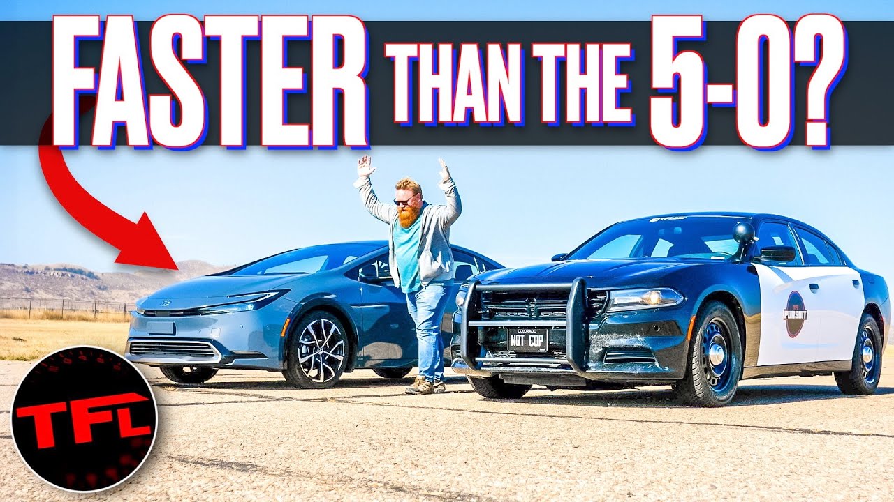 Wait, What!? Can a PRIUS Actually Keep Up with a Dodge Charger Pursuit ...