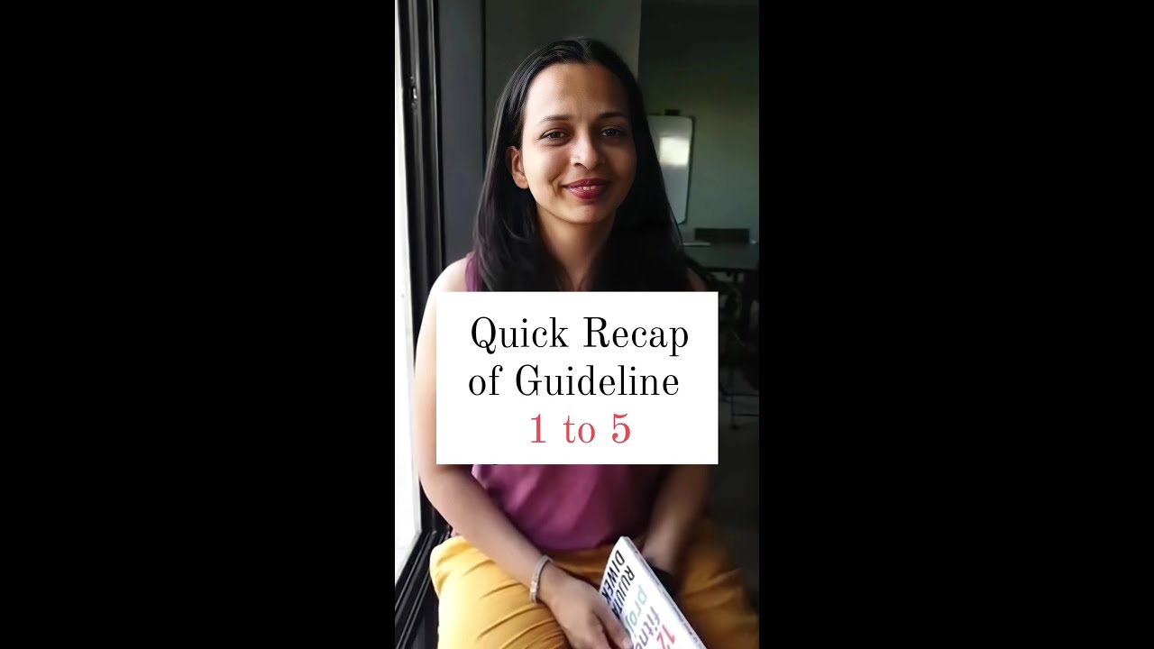 Recap of guideline 1-5 - YouTube