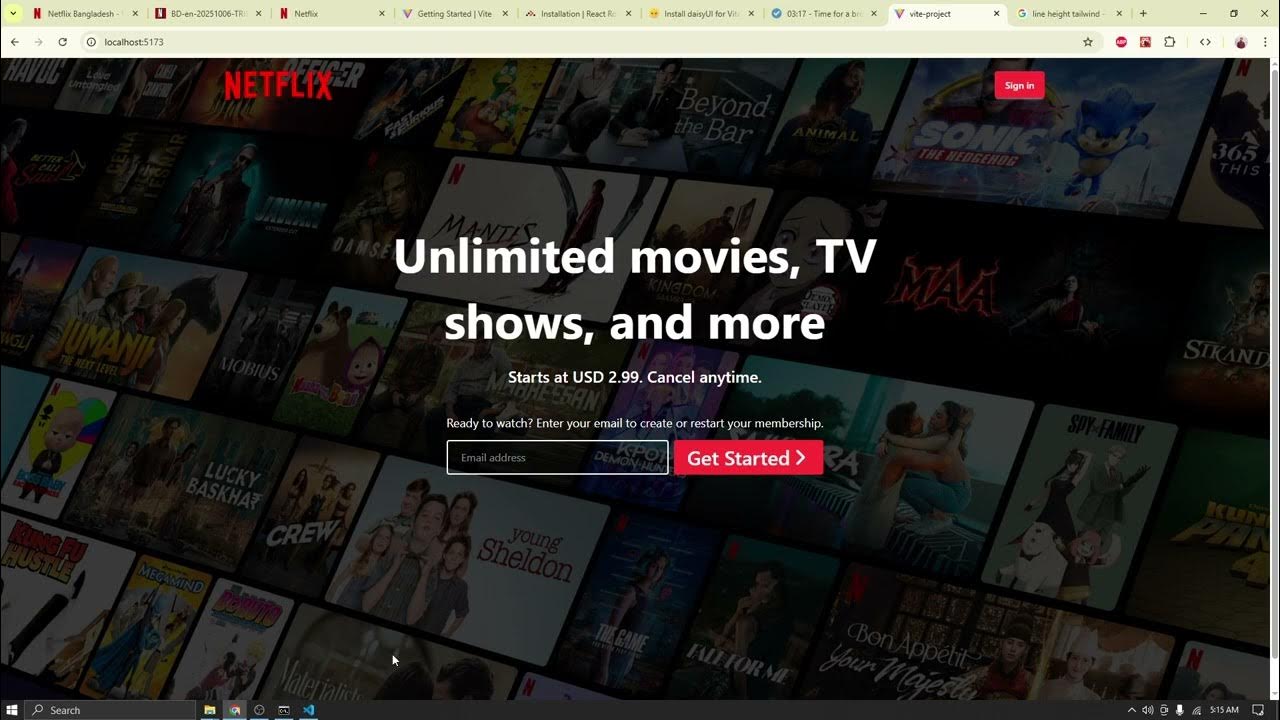 Netflix Clone Using React JS | Firebase | Tailwind CSS | TMDB API (Full Project Tutorial)- (Part ...