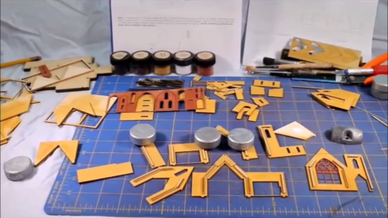 Building A Laser-Cut Wood Gothic Church Kit - YouTube