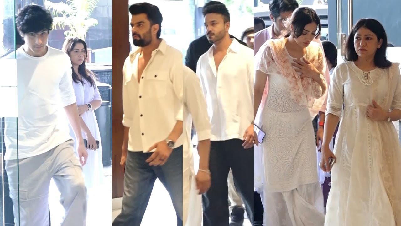 Celebs At Prayer Meet Of Trishaa Kumar Daughter Of Kishan Kumar - YouTube