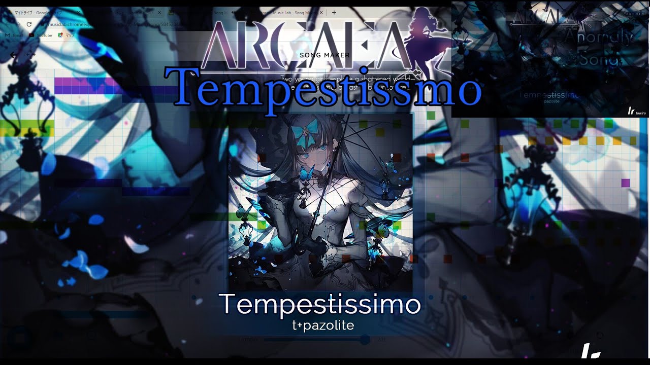 【chrome music lab】t+pazolite - Tempestissimo [Arcaea] - YouTube