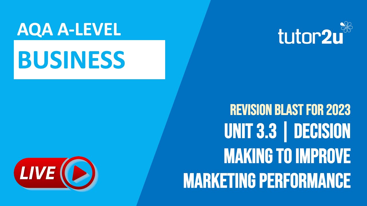 Unit 3.3 Marketing | AQA A-Level Business 2023 Revision Blast - YouTube