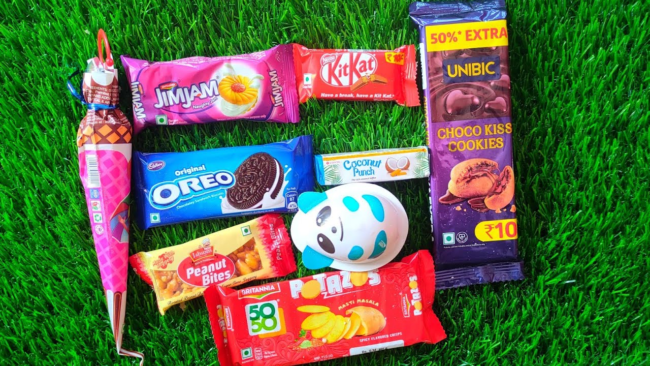 lots of candies, surprise toys, chocolate opening video, lots of ...