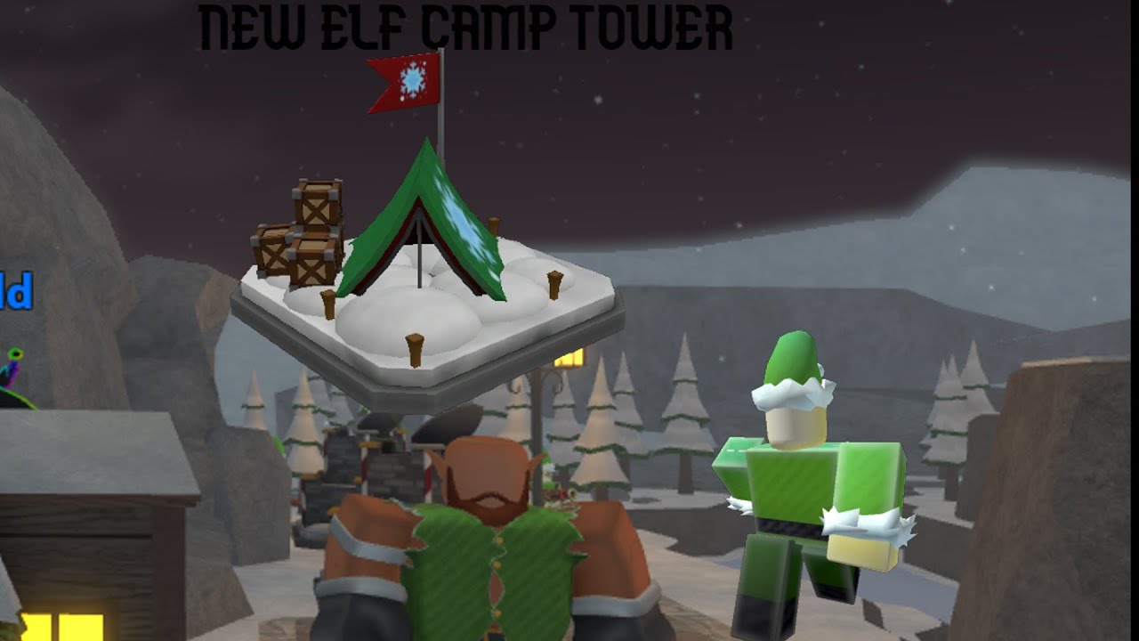 New elf camp tower in Roblox TDS - YouTube
