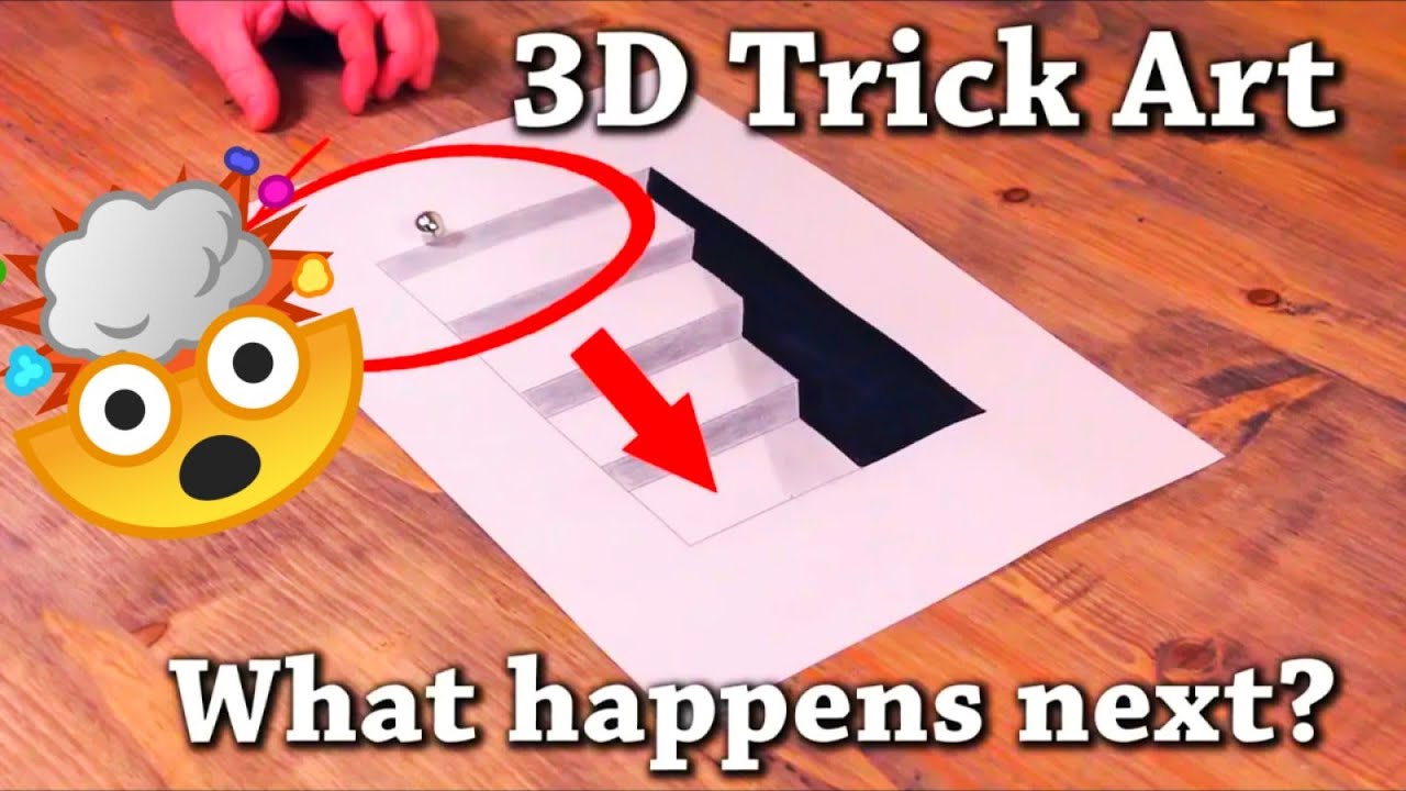 HOW TO DRAW 3D stairs. || Optical ilusion. - YouTube