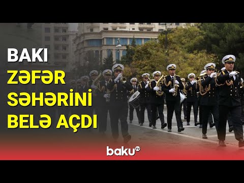 Bakı zəfər səhərini belə açdı - BAKU TV