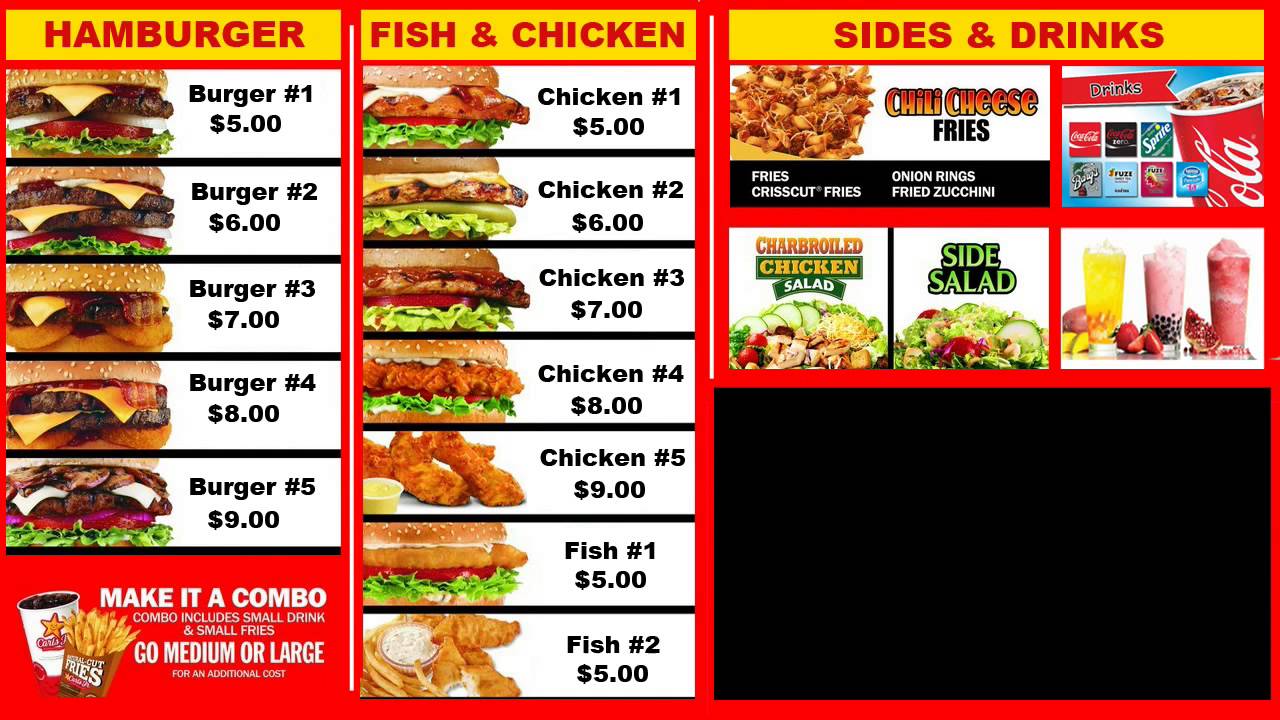 Digital Signage Sample Restaurant Digital Menu Board with Video ...