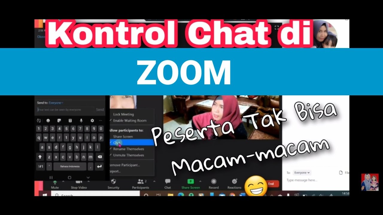 Cara Lain Pengaturan CHAT di Zoom Meeting - YouTube