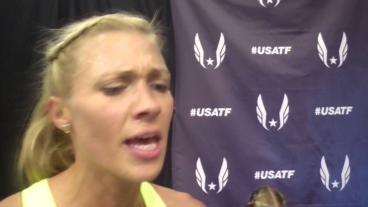 Katie Mackey talks after finishing 2nd at 2015 USATF Indoors - YouTube